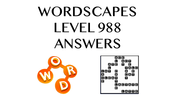 Wordscapes Level 988 Answers