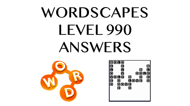 Wordscapes Level 990 Answers