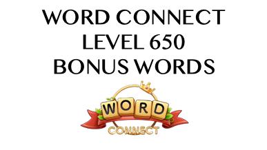 Word Connect Level 650 Answers